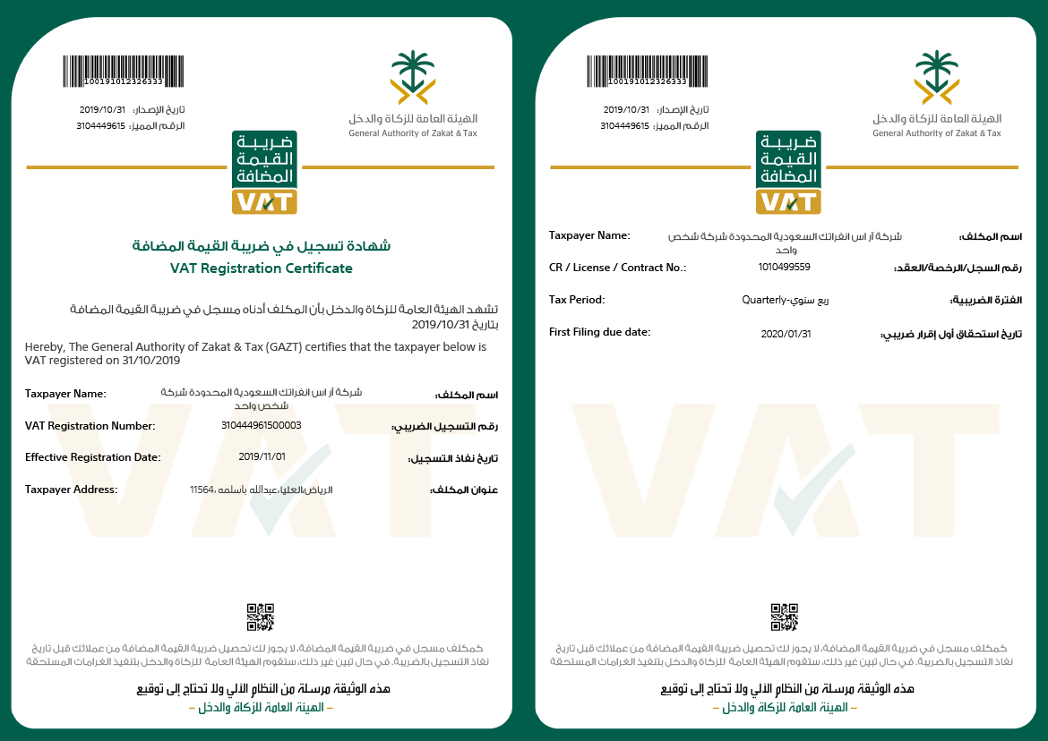 Certificates